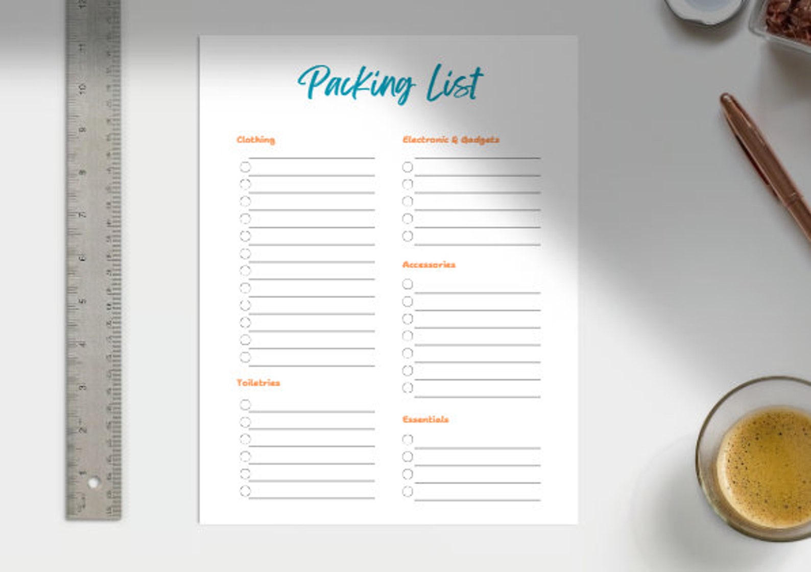 Packing List Printable, Vacation Checklist, Printable Organization ...