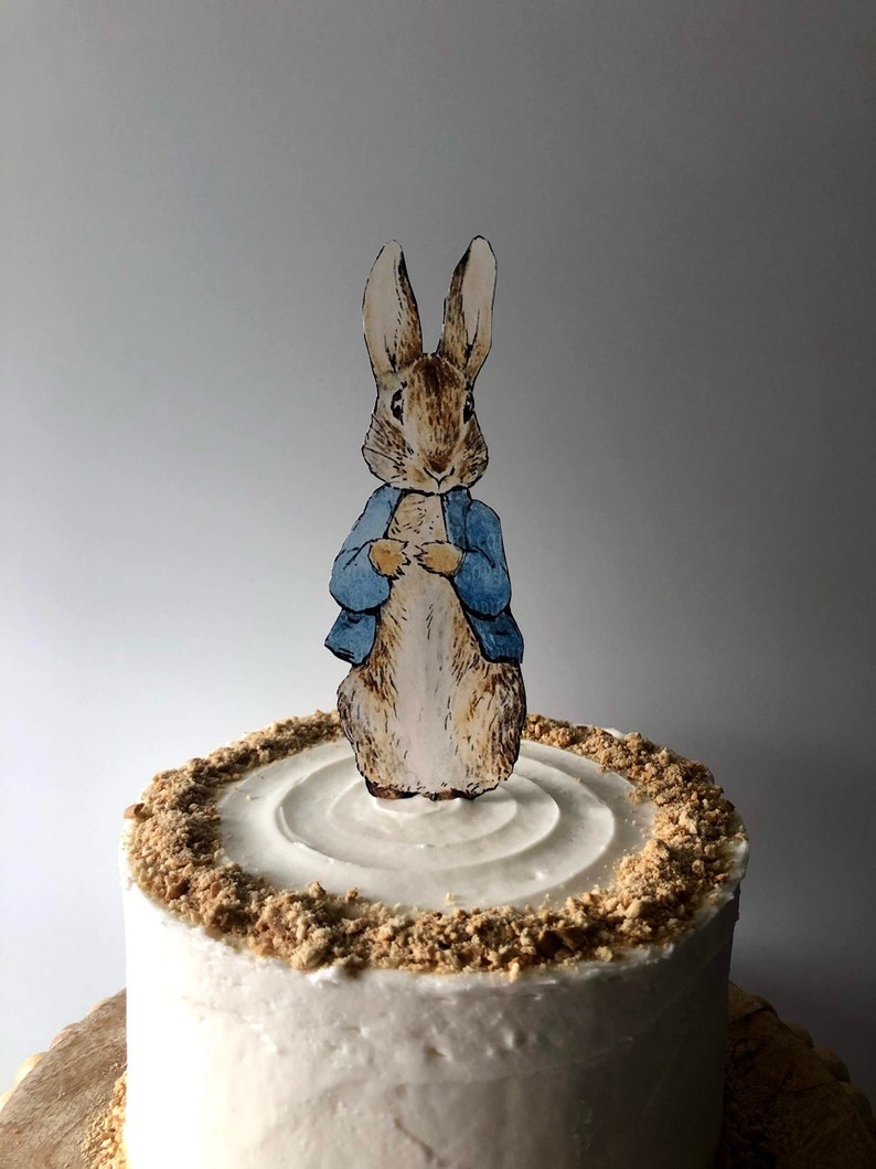 Easter Rabbit Cake Topper, Printable Cake Topper, Easter Cupcake ...