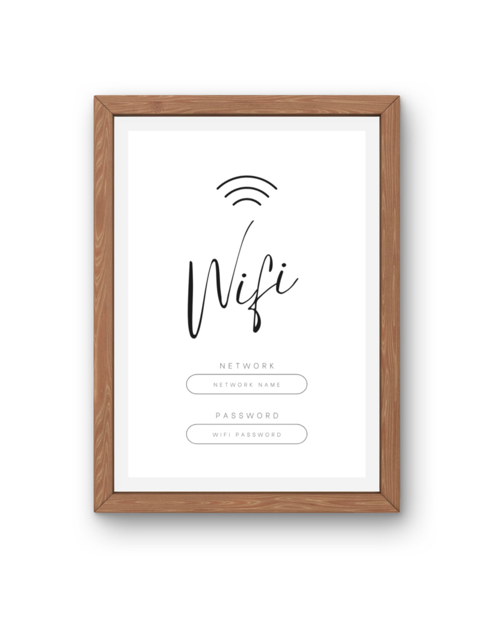 Cute Wifi Information Sign, Airbnb Poster for Guests, Wifi Poster ...