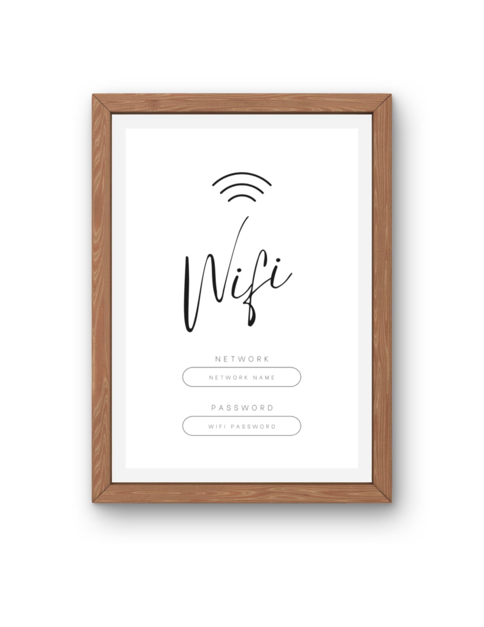 Cute Wifi Information Sign, Airbnb Poster for Guests, Wifi Poster ...