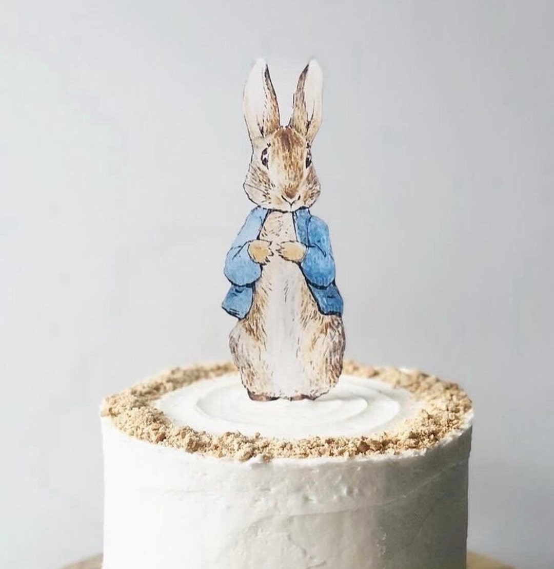 Easter Rabbit Cake Topper, Printable Cake Topper, Easter Cupcake ...