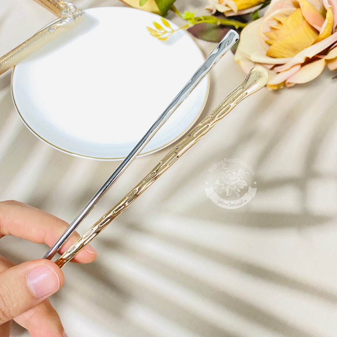 Gold Silver Hair Stick,minimalist Metal Hair Pin, Metal Hairpin,fashion ...