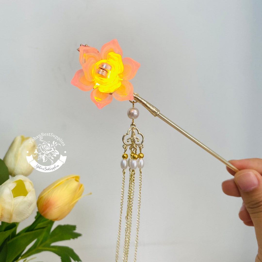 Retro Tassel Palace Lantern Hairpin,glowing Hairpin,hairpin,tassel ...