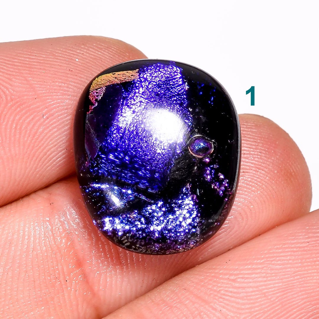 Dichroic Glass Stone, Fancy Shape Dichroic Glass Fire Play Dichroic ...