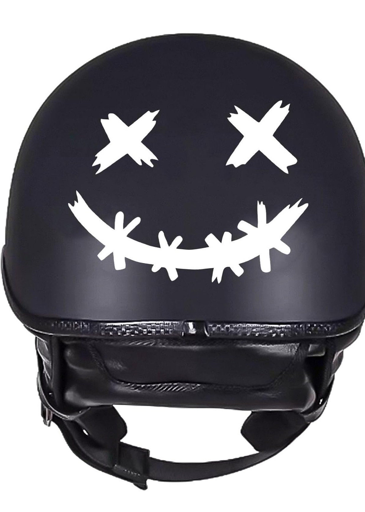 Motorbike Helmet Smile Sticker Car Sticker/motorcycle Smile Stitches ...