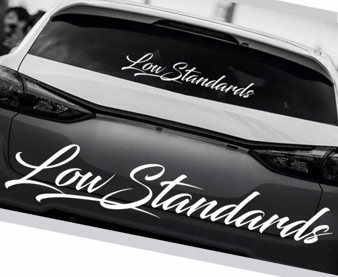 Low Standards Car Windscreen Sticker all Colours & Sizes - Etsy