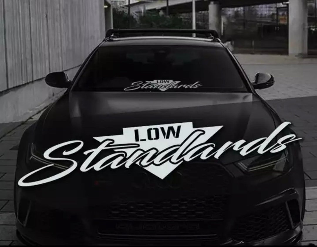 Low Standards Car Windscreen Sticker all Colours & Sizes - Etsy