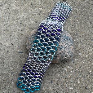 Multicolored Dragonscale Chainmaille Bracelet - Handcrafted Elegance - Etsy