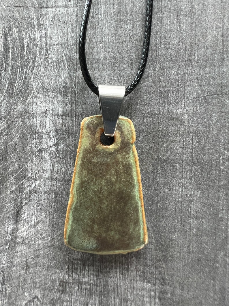 Handmade Green Ceramic Pendant: Botanical Stoneware Jewelry - Etsy
