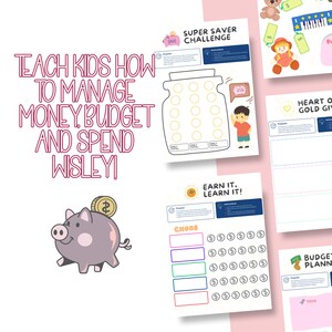 Kids Allowance Tracker,budget Planner,homeschool Printable,kids Finance ...