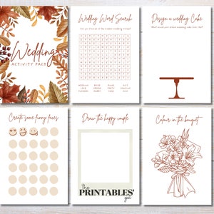 Printable Kids Wedding Activity Set Children's Wedding Games Instant ...