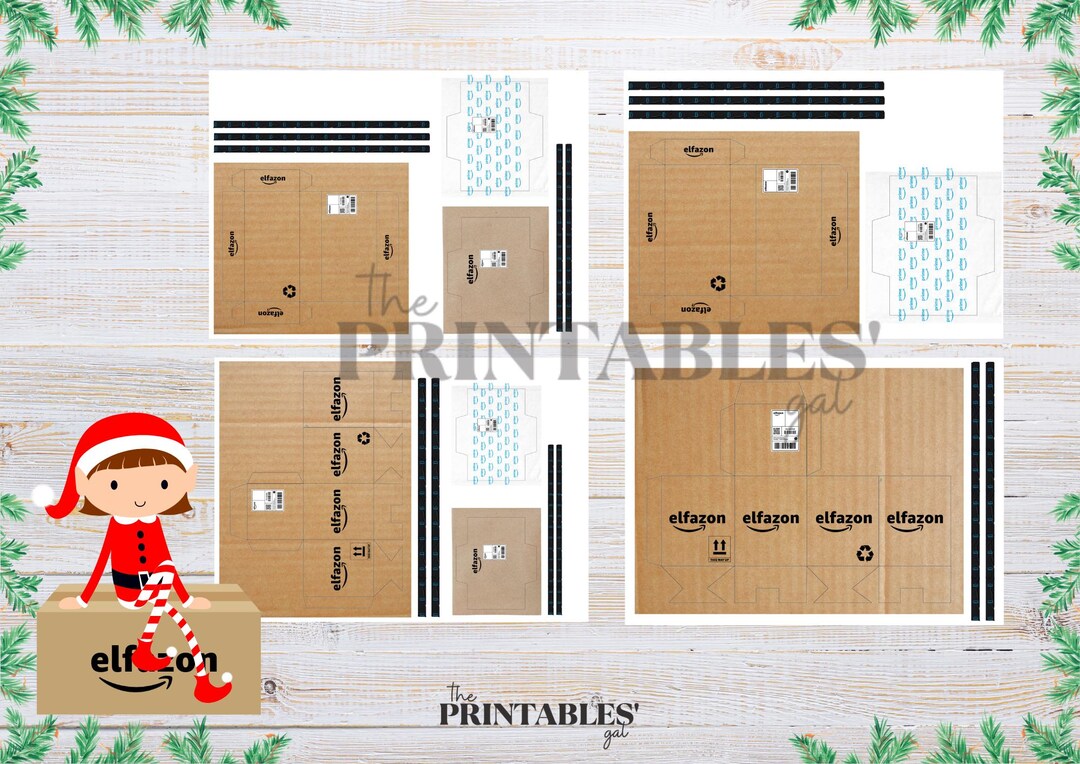 Elf Prop Elfazon Boxes & Packaging Instant Digital Download Printable ...