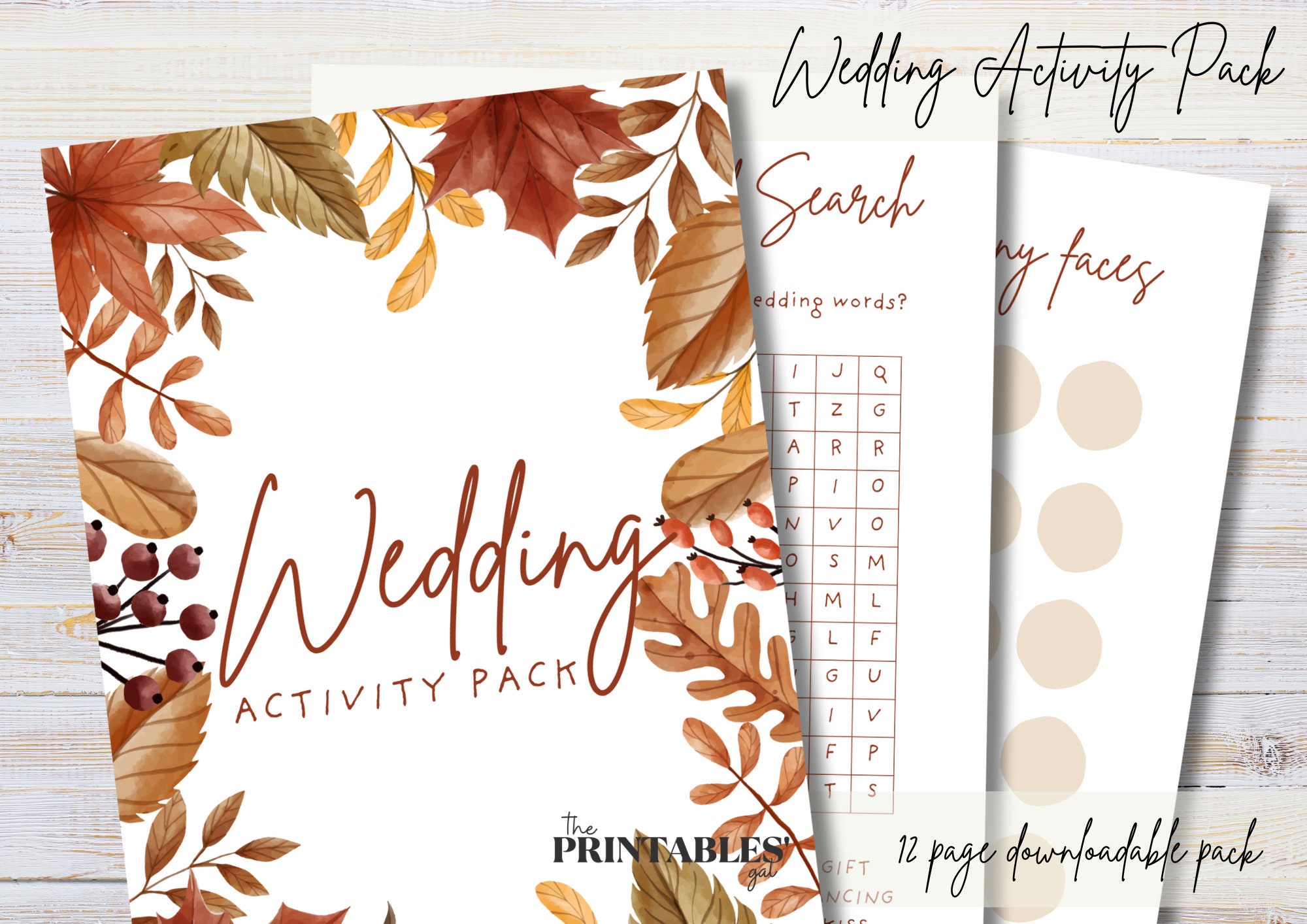 Printable Kids Wedding Activity Set Children's Wedding Games Instant ...