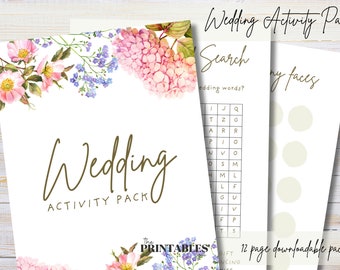 Printable Kids Wedding Activity Set Children's Wedding Games Instant ...