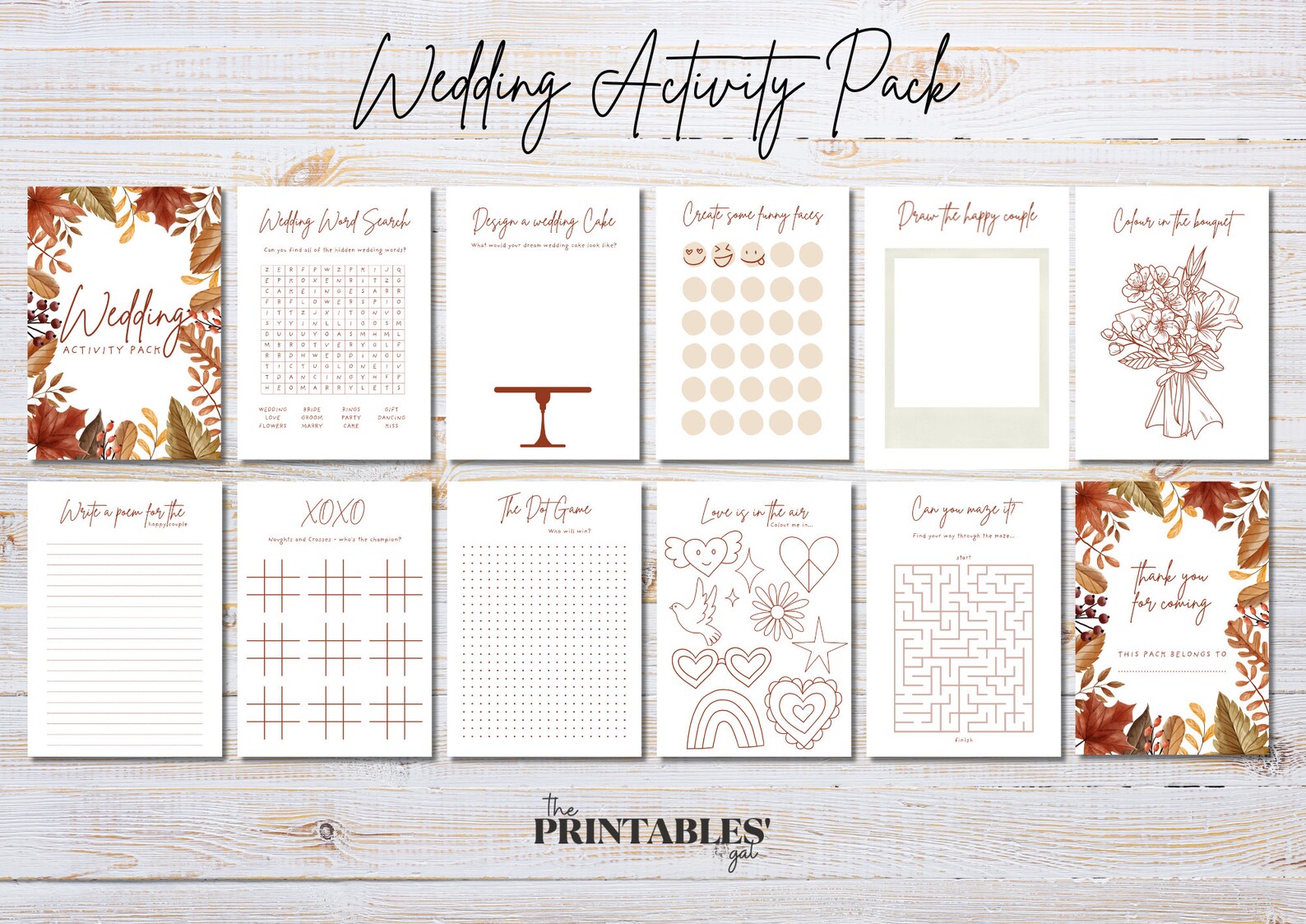 Printable Kids Wedding Activity Set Children's Wedding Games Instant ...