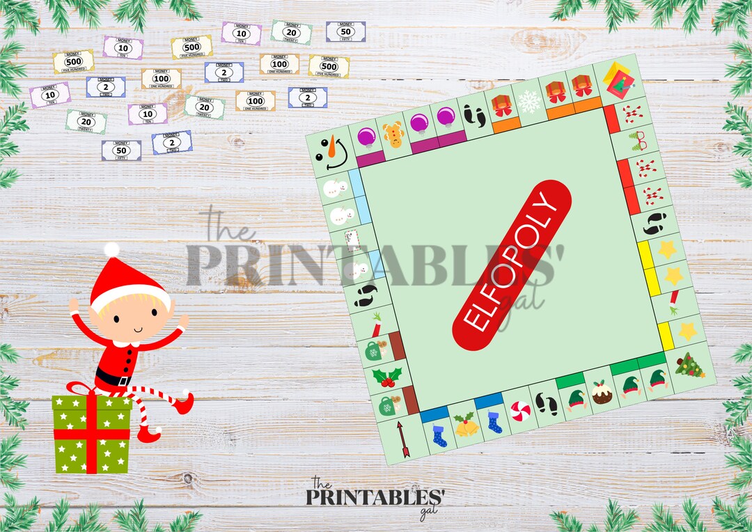 Elf Games Elfopoly Christmas Creative Fun Mini Elf Ideas Elf Activities ...