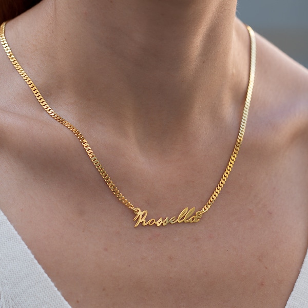 Nameplate Chain - Etsy
