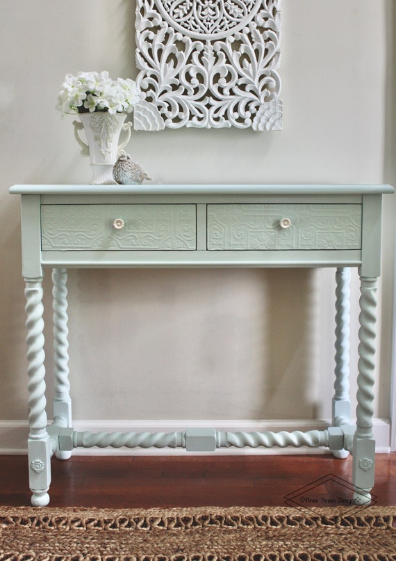 SOLD Do Not Purchase Entryway Table boho Blue - Etsy