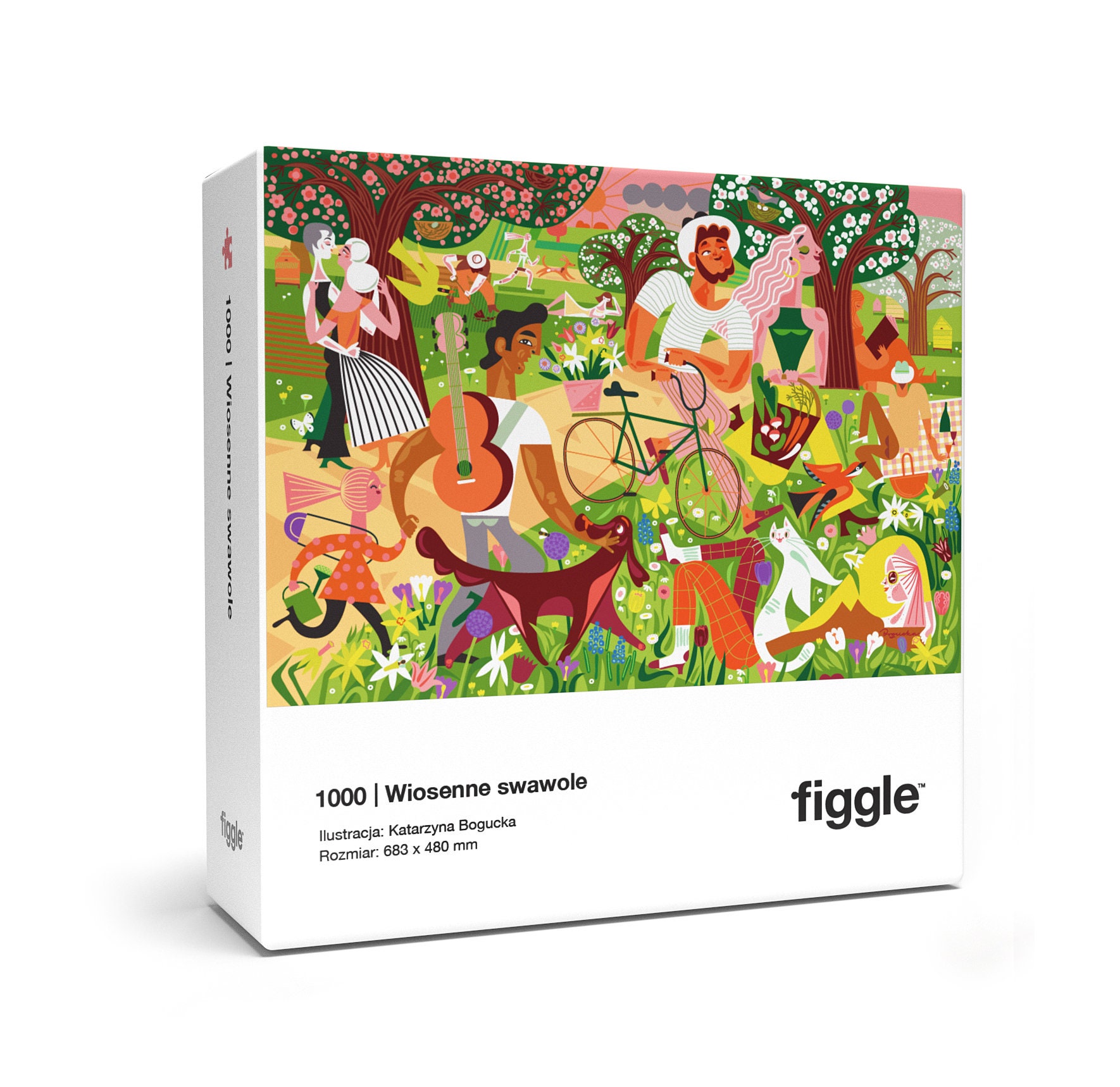 Figgle PREMIUM Puzzle Wiosenne Swawole spring Frolic 1000 Pcs. Illustration By: Katarzyna ...