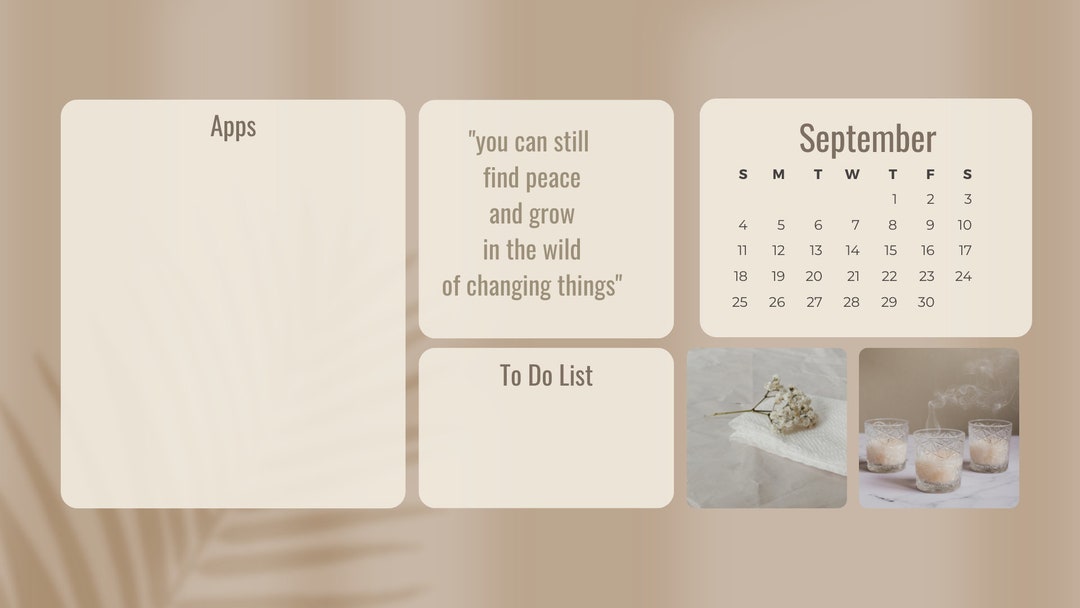 Neutral September Desktop Wallpaper - Etsy