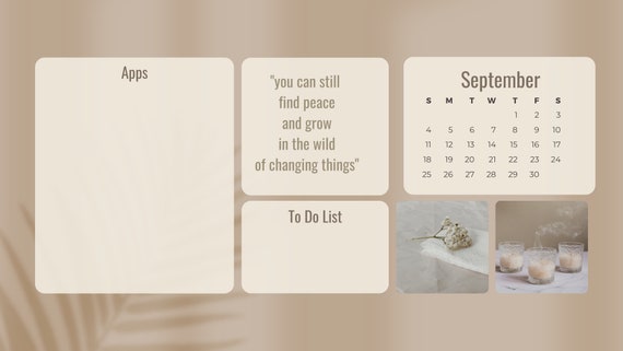 Neutral September Desktop Wallpaper - Etsy