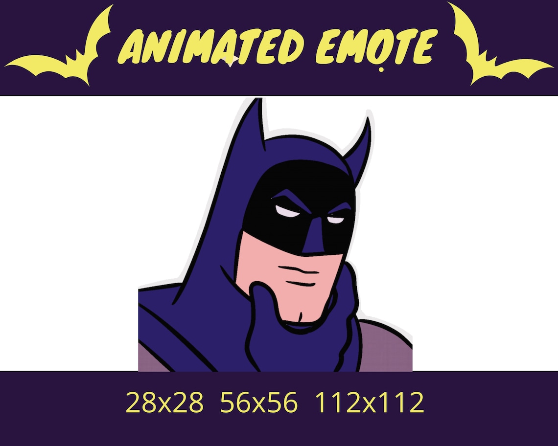 Twitch Animated Emote GIF Discord Batman Thinking Meme Emote - Etsy Canada