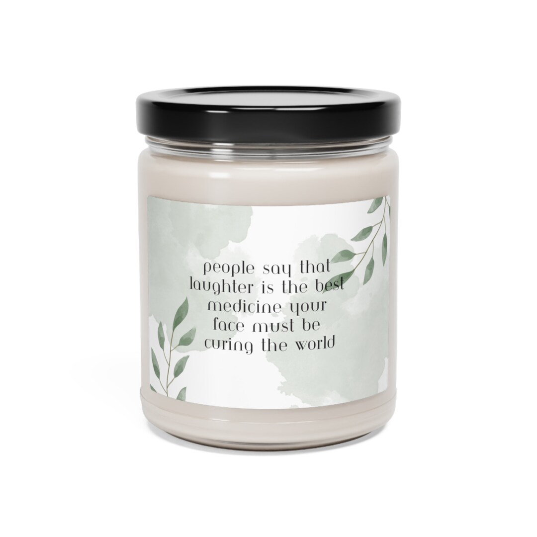 Light up Life With Laughter Hilarious Quote Candle for a - Etsy