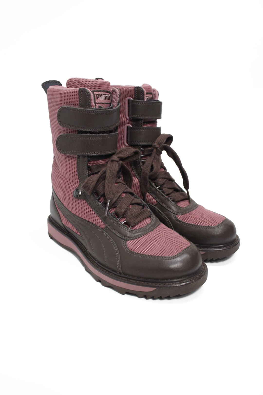Puma 2000s Vintage Leather Fleece Lined Winter Boots Shoes Y2K - Etsy