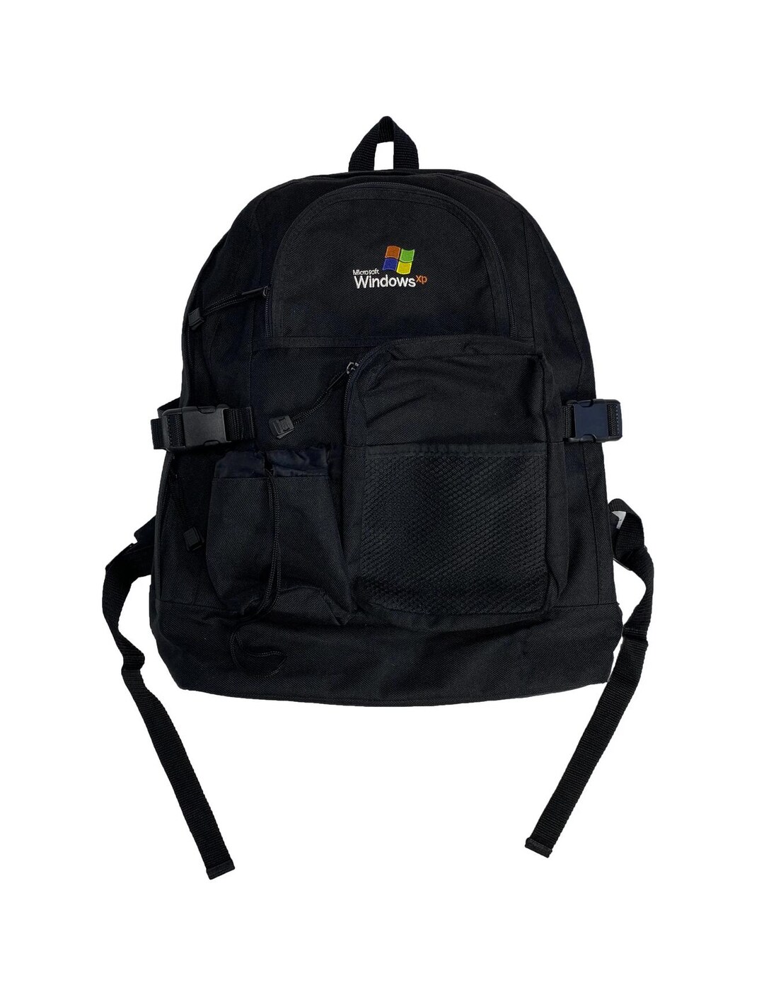 Microsoft Windows XP 2000s Vintage Multipocket Utility Backpack Bag Y2K ...