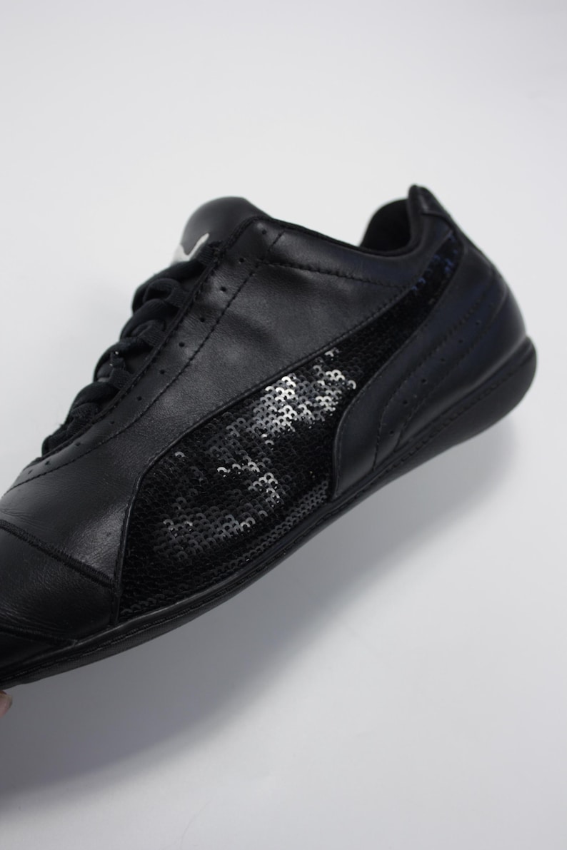 Puma 2000s Vintage Glitter Strip Leather Sneaker Shoes Y2K - Etsy