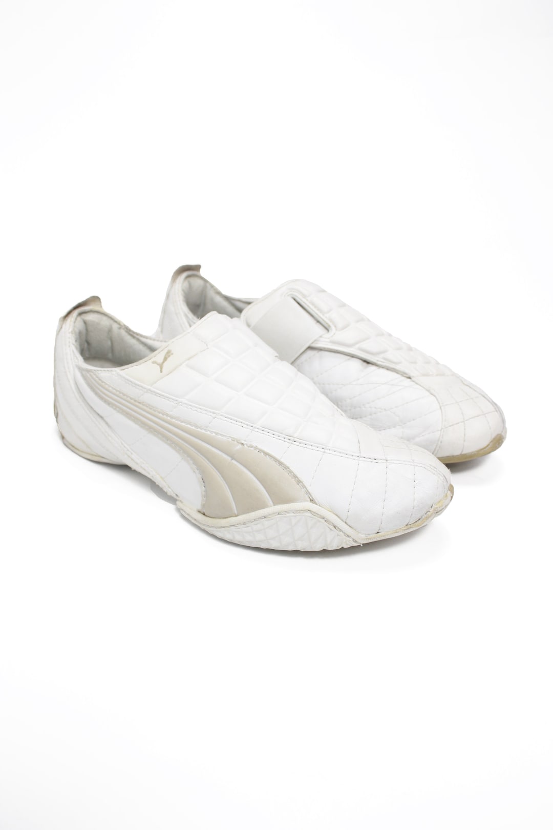 Puma Uke 2000s Archive Leather Armour Velcro Slip-on Shoes Y2K Japanese ...
