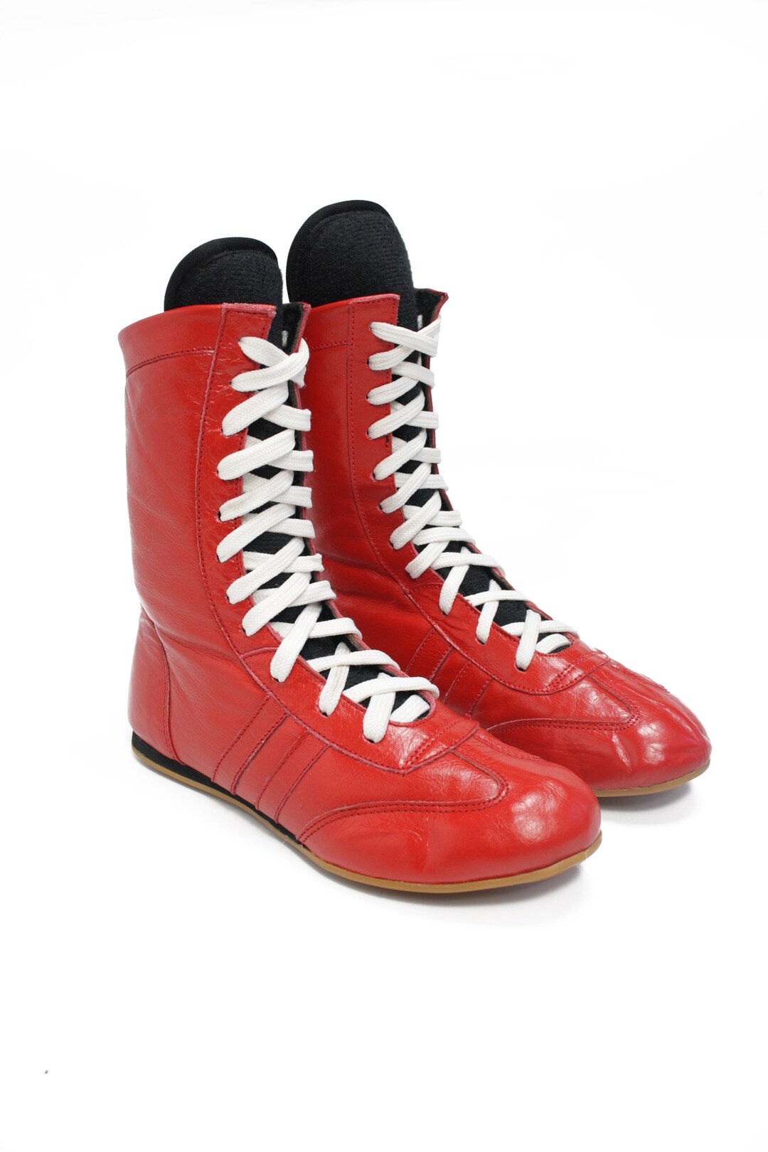 Unbranded 2000s Vintage Patent Leather Boxing Wrestling Style Hi-top ...