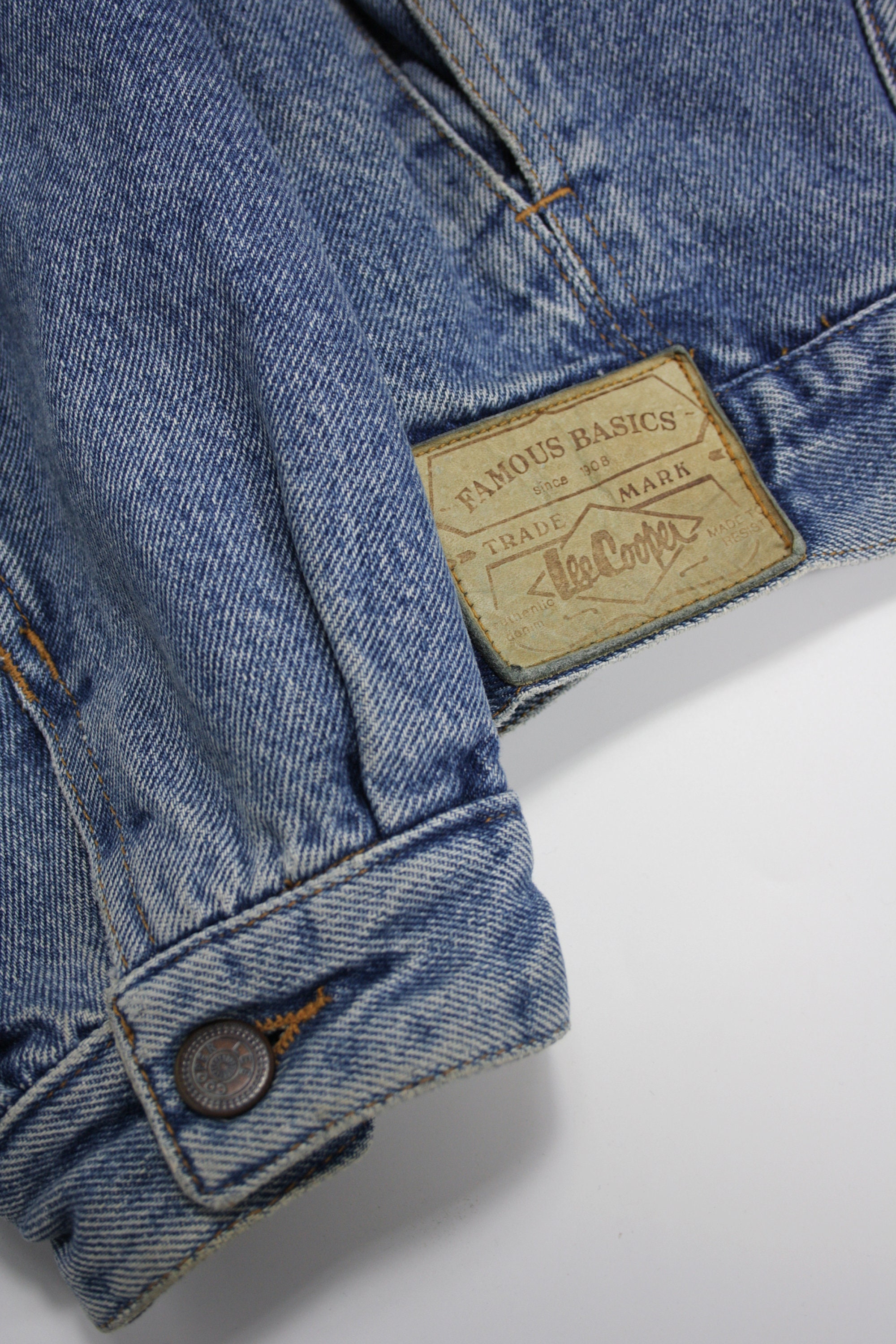 Lee Cooper 80s Vintage Urban Indian Denim & Blanket Trucker Jean Jacket ...
