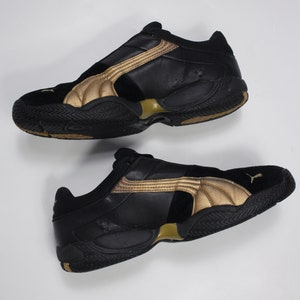 Puma 2000s Vintage Evertrack Leather Suede Chunky Sneaker Shoes Black ...