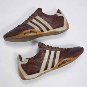 Adidas Tuscany Goodyear 2000s Vintage Quilted Leather Driving Racing ...