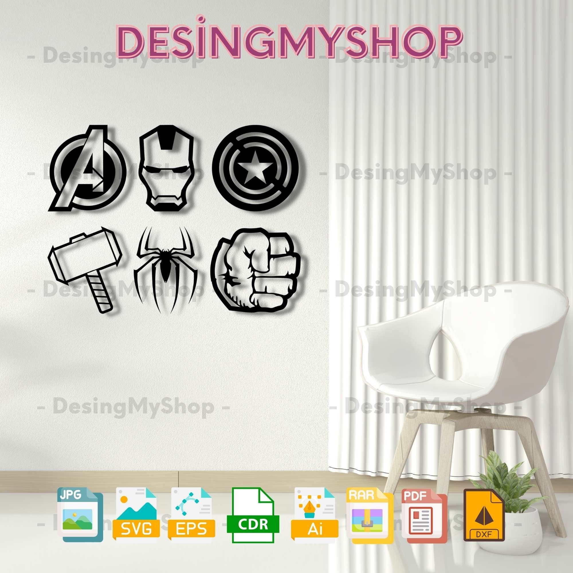 Marvel Avengers Logo Bundle Svg Png Eps Dxf Cricut Cut - Etsy