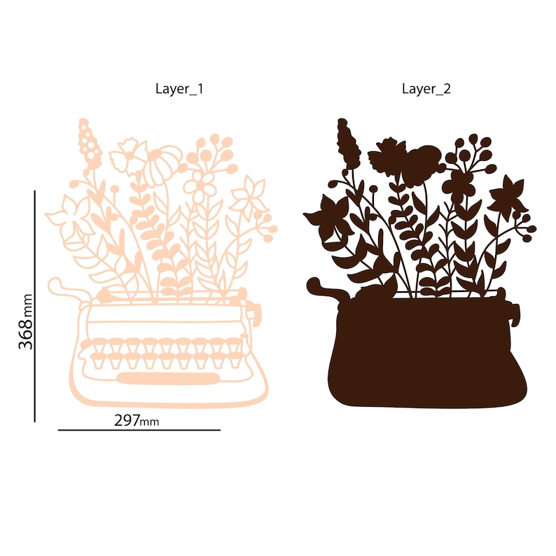 Typewriter SVG, Typewrite Laser Cut Digital File, Vintage Typewrite ...