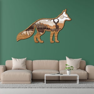 Silhouette Fox SVG File, 3d Fox Laser Cutting File, Fox Digital Cut ...