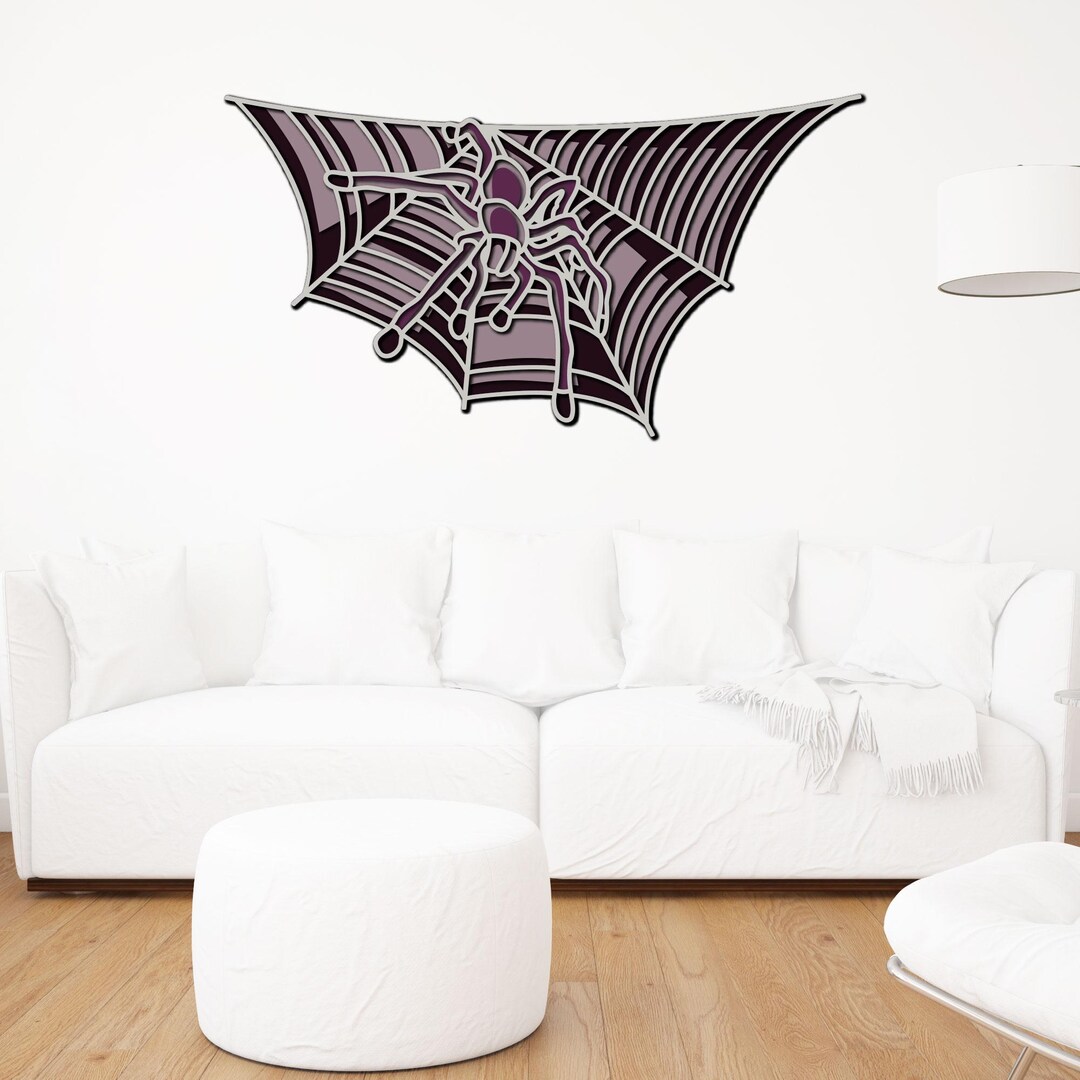 Halloween Mandala 3D, Spider SVG File, Spider Multilayered Laser Cut - Etsy