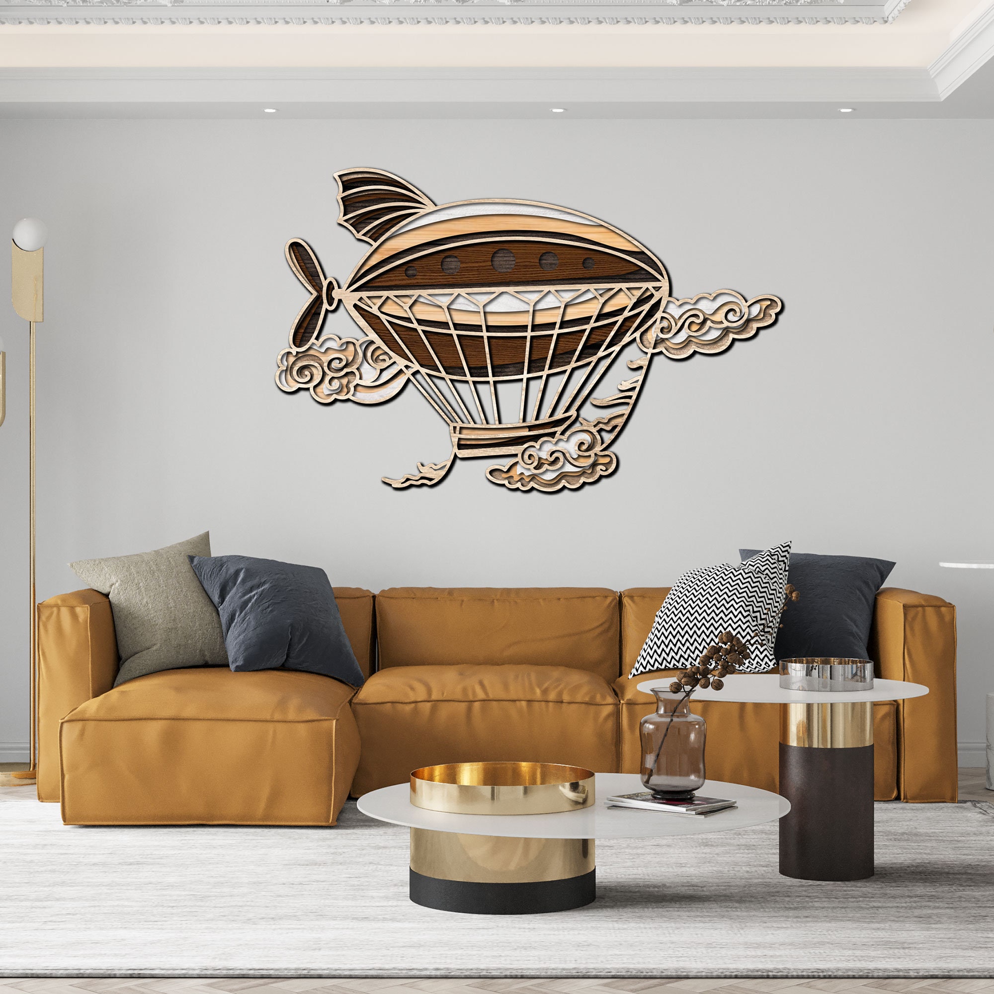 Zeppelin Svg, Steampunk Airship SVG, Dirigible Laser Cut, Zeppelin ...