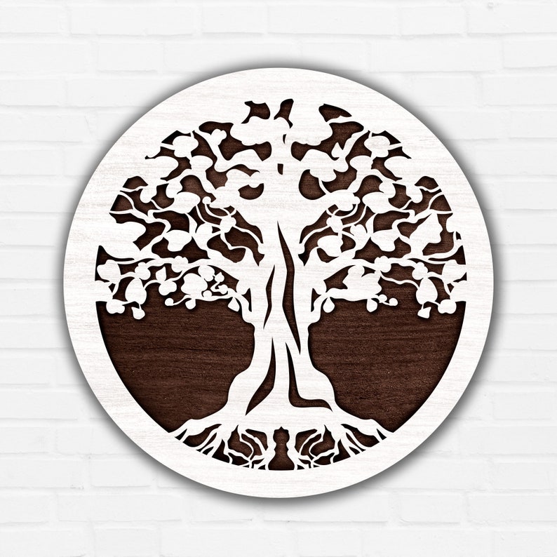 Wood Trivet Tree Laser Cut Digital Design for Hot Pots Trivet SVG Cut ...