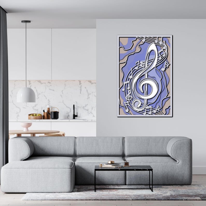 Music Notes 3D Mandala SVG, Music Symbols SVG, Music Multilayered ...