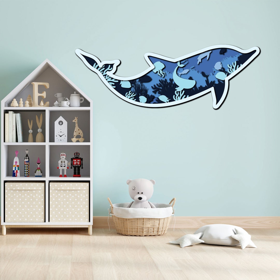 Dolphin SVG, Seabed Cut, Dolphin Laser Cutting, Layered File for ...