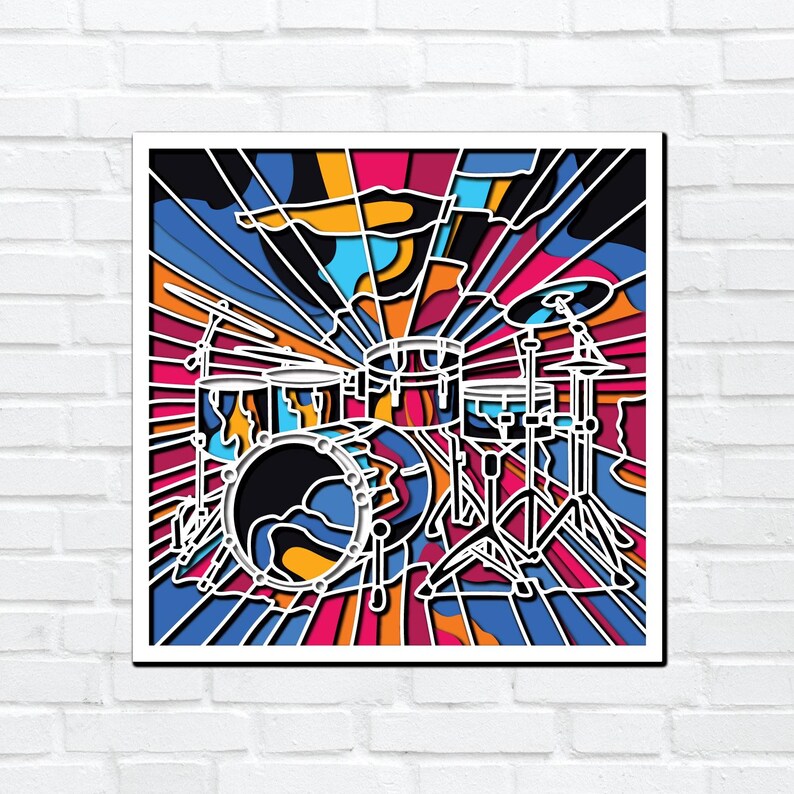 Drums 3D Mandala SVG, Musical Instruments SVG File, Drums 3d Layered, Laser Cut Home Decor - Etsy