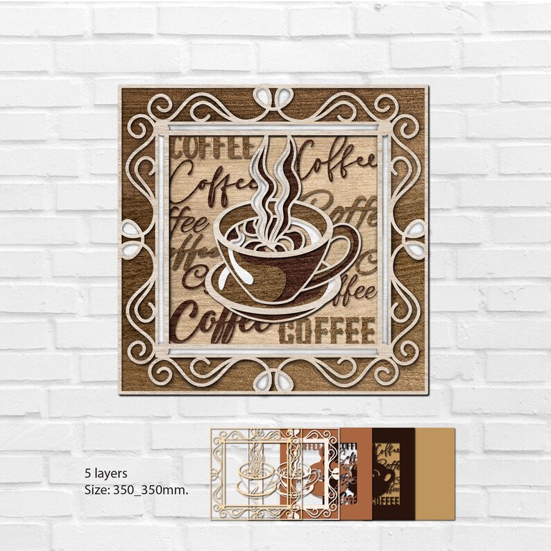 Coffee Sign SVG — Coffee Sign Digital File DXF— Coffee Multilayered ...