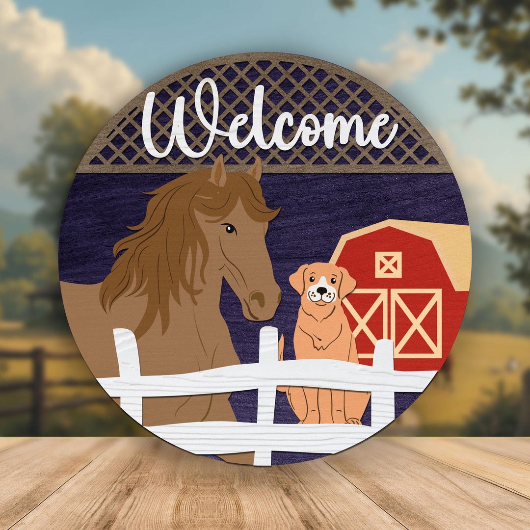 Adoption Animals Door Hanger SVG, Animal Welcome Sign SVG, Animal Door ...