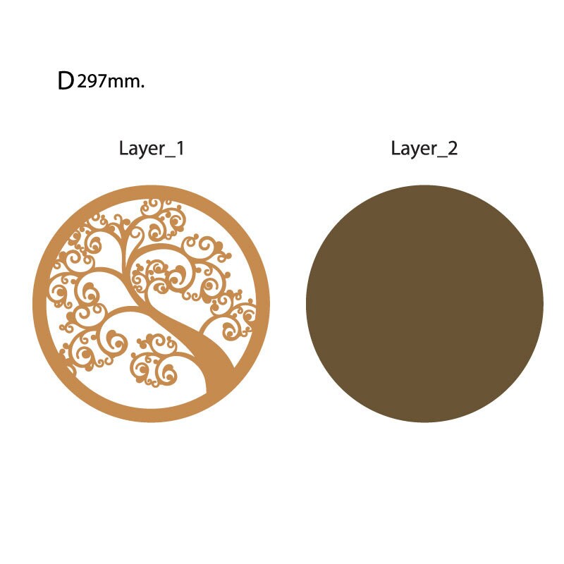 Coaster Tree Svg — Laser Cut Digital Trivet SVG — Wood Trivet DXF ...