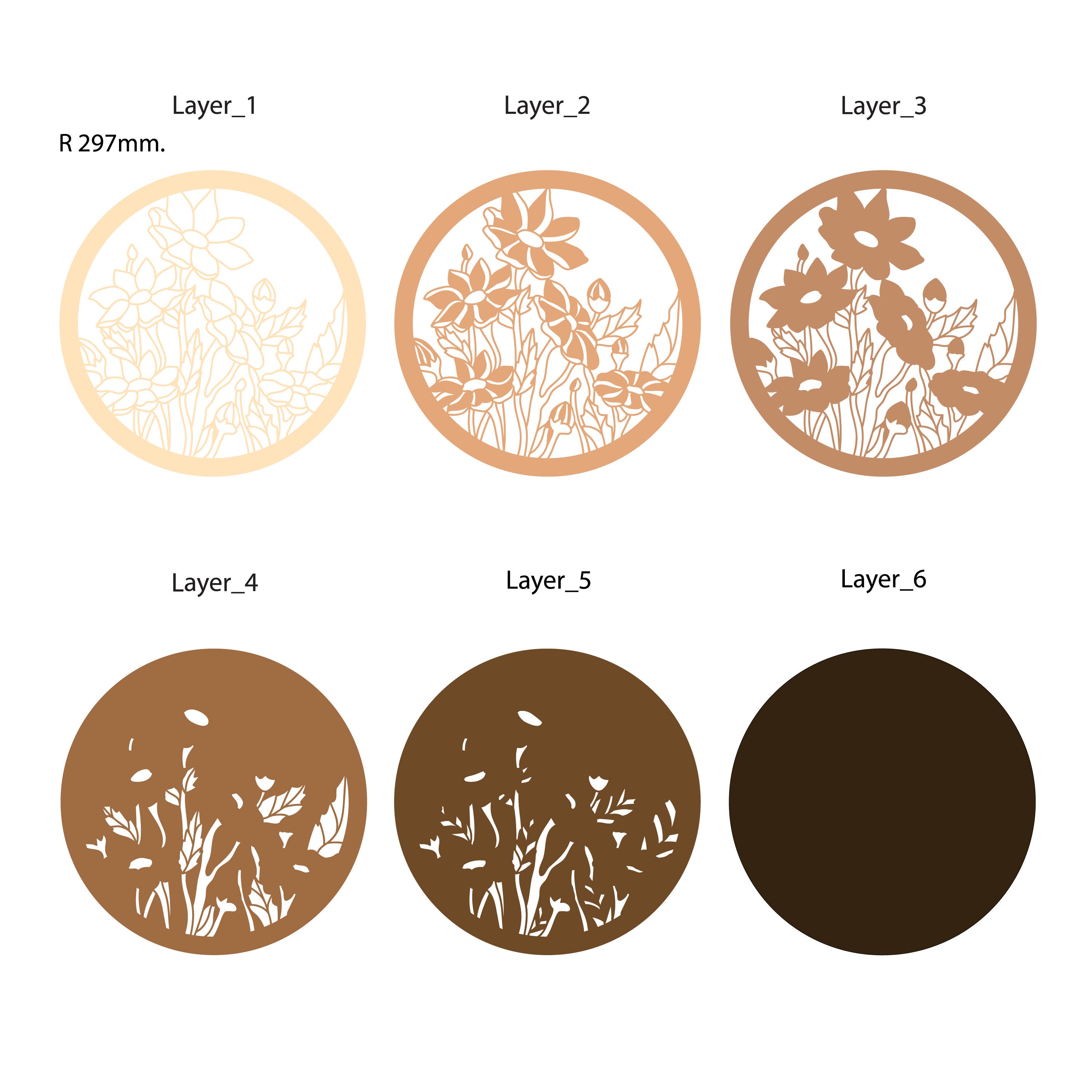 Wood Trivet Flowers — Flower Coaster SVG — Coffee Coaster CNC File ...