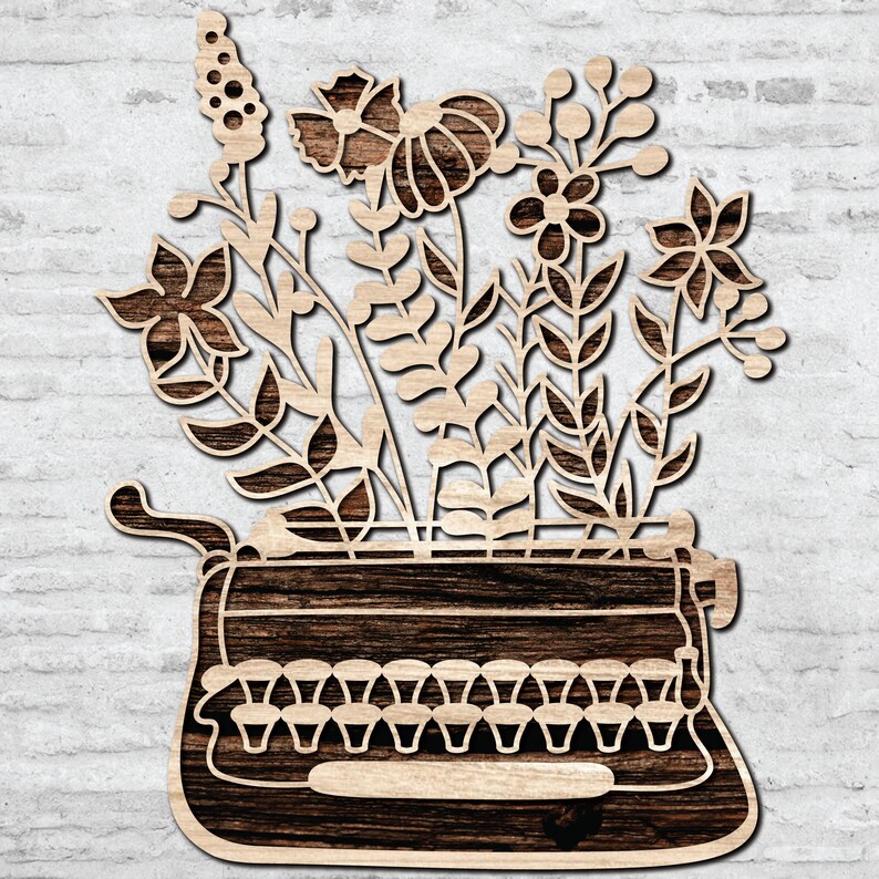 Typewriter SVG, Typewrite Laser Cut Digital File, Vintage Typewrite ...