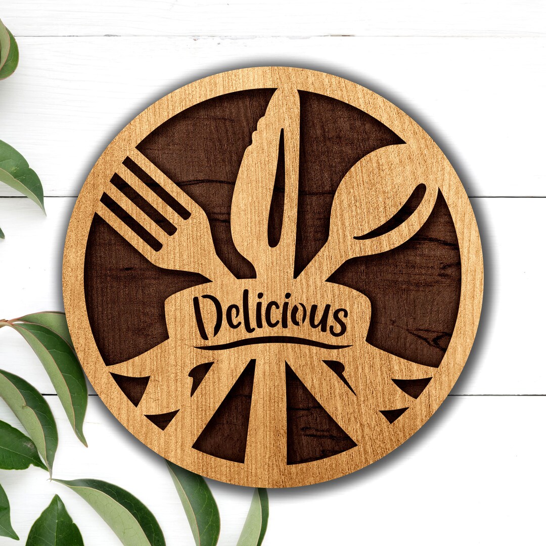 Delicious Trivet Svg — Coffee Trivet Svg — Hot Wood Pots Trivet Cut ...